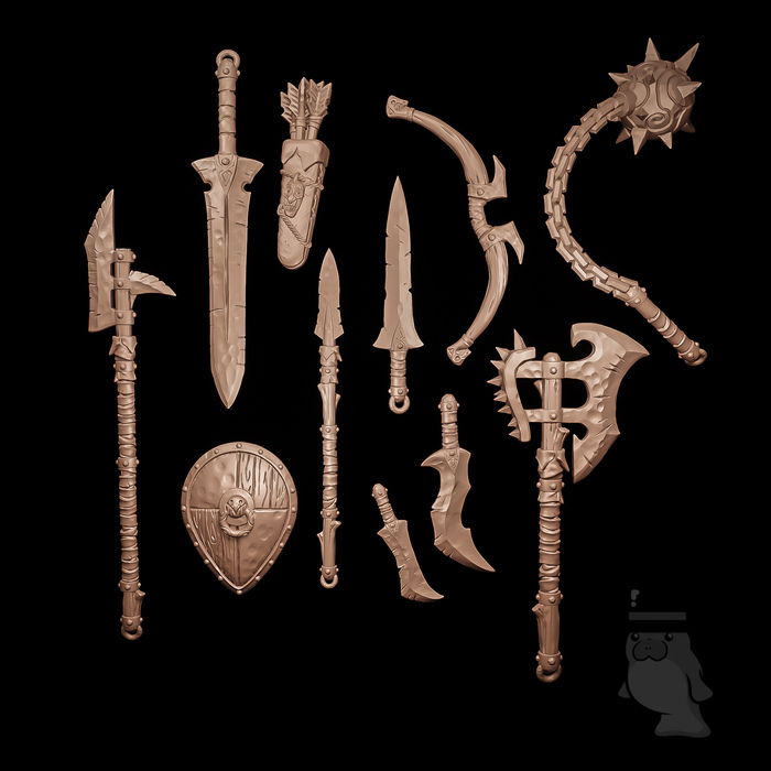 Stand Alone Weapon Set Faldorn Goblins Artisan Guild Mini